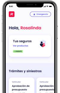 un telefono iphone mostrando en su pantalla la app mi mundo rimac
